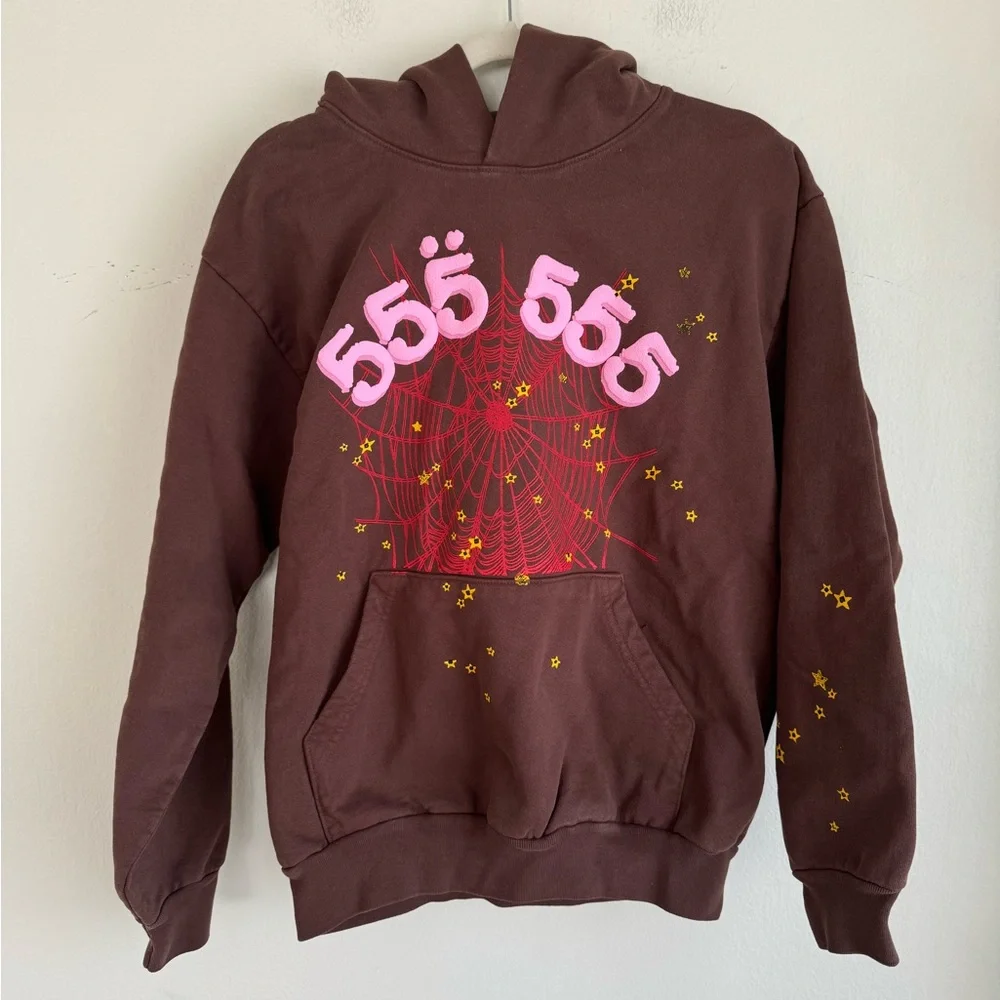 Sp5der | Shirts | Sp5der 555 555 Brown Spider Hoodie | Poshmark